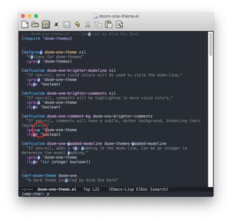 highlight when using jump char el · issue 222 · doomemacs themes · github