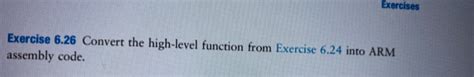 Solved Exercise 624 Write A Function In A High Level