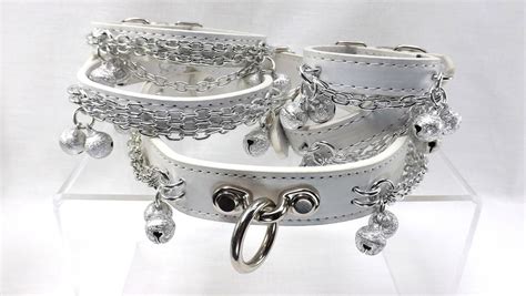 O Ring Collar And Cuff Set Bdsm Slave Bell Collar Bondage Restraint