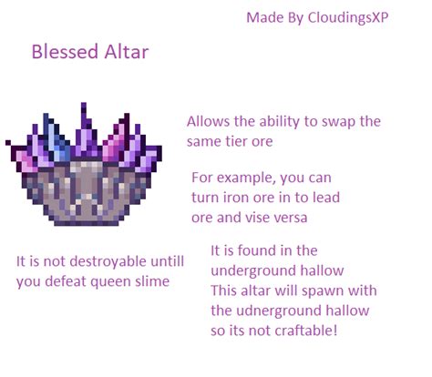 Hallowed Alter For Material Swapping Rterraria