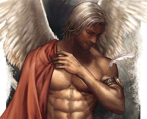 Fantasy Male Angel Wings Character Beautiful Wallpapers Hd