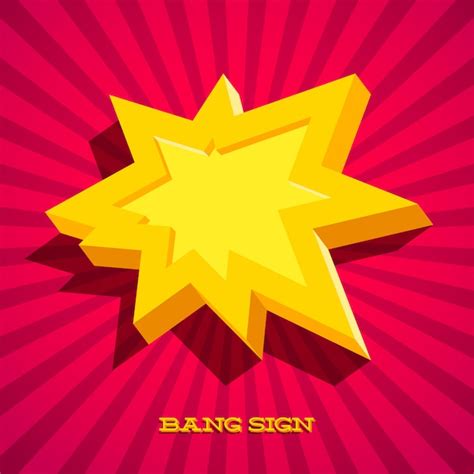 Premium Vector Retro Card With Explosion Sign