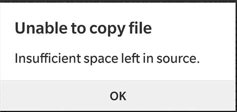 insufficient space left in source error blackberry forums at