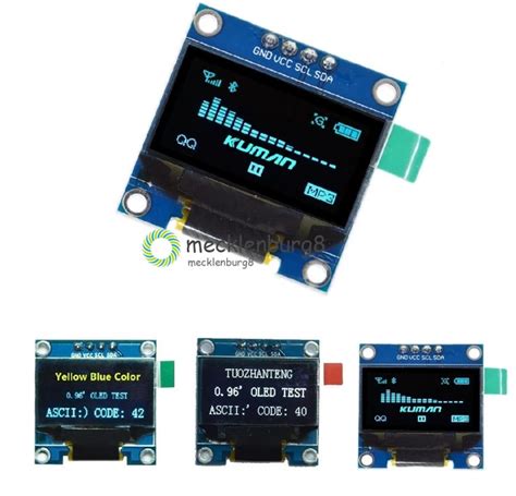 096and Yellowbluewhite 128x64 Oled I2c Iic Serial Lcd Led Ssd Display