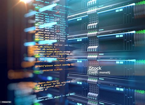 서버 룸 3 차원 일러스트 레이 션 프로그래밍 데이터와 디자인 요소 서버실에 대한 스톡 사진 및 기타 이미지 서버실 3차원 형태 Cpu Istock