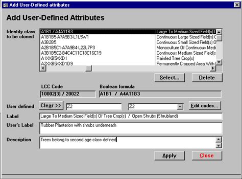 Example Of Legend User Defined Attribute Within A Mixed Class