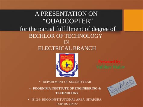 Pdf Quadcopter Ppt