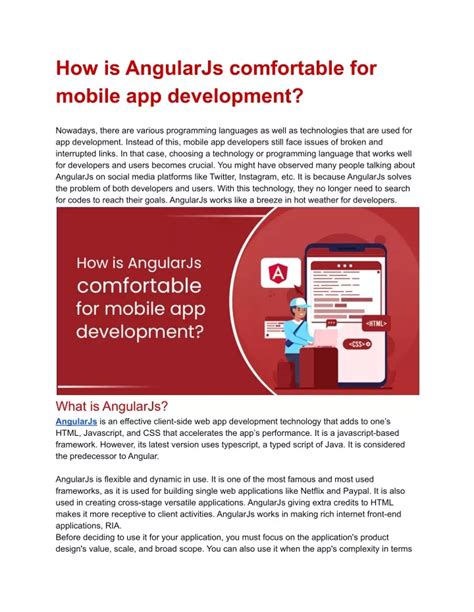 Ppt How Is Angularjs Comfortable For Mobile App Developmentdocx