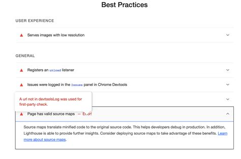 Bundle Lighthouse Audit What Does A Url Not In Devtoolslog Was Used For First Party Check