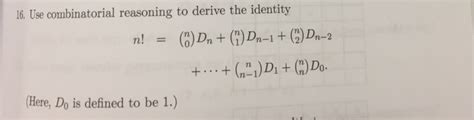 use combinatorial reasoning to derive the identity