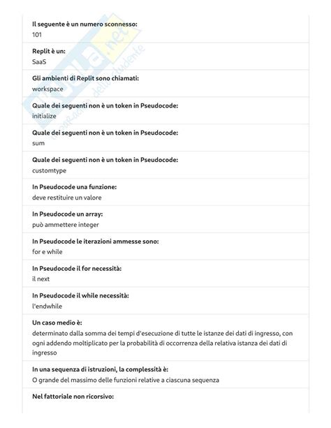 Tutte Le Domanderisposte Per Lesame Algoritmi E Strutture Dati