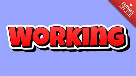 Working Text Effect Generator