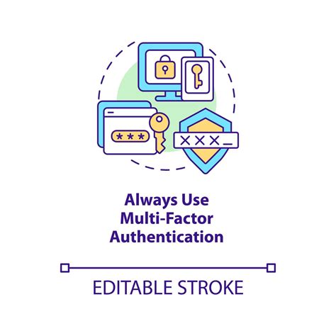 Use Multi Factor Authentication Concept Icon Account Security Logins