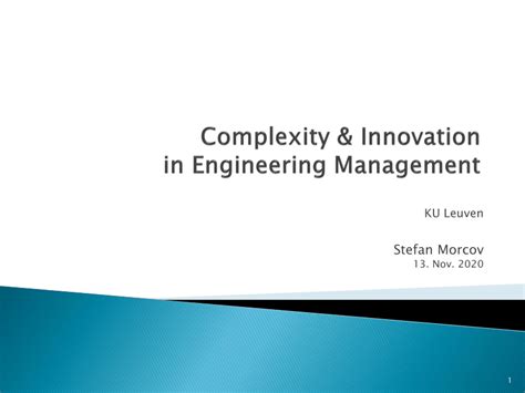 Pdf Complexity And Innovation In Engineering Management