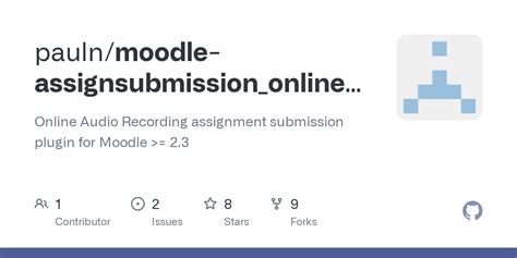 Github Paulnmoodle Assignsubmissiononlineaudio Online Audio Recording Assignment Submission