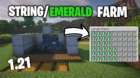 Minecraft Easy Afk String Emerald Farm Minecraft 1 21 Youtube