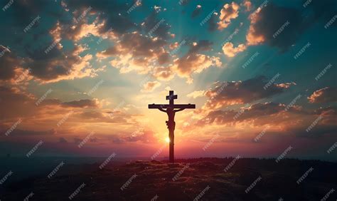 Resurrection Concept Crucifixion Of Jesus Christ Premium Ai Generated