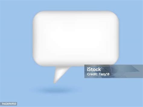 3d 빈 버블 채팅 흰색 말풍선 아이콘음성 구름 채팅 거품 아이콘입니다 파란색 배경에 격리된 벡터입니다 메시지 상자 통신 0명에