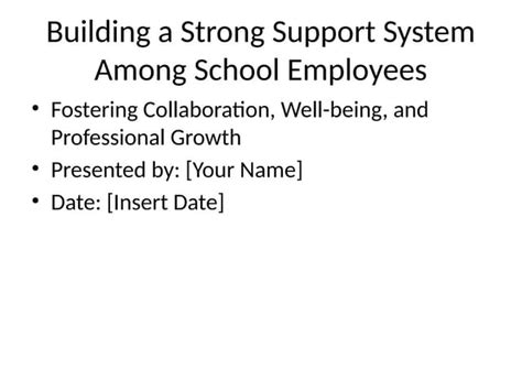 Building Support System Presentation Pptx