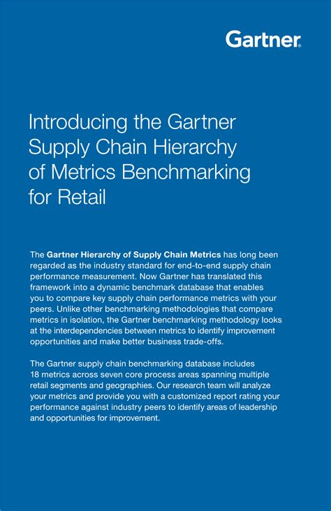 Introducing The Gartner Supply Chain Hierarchy Of Metrics Benchmarking For Retail Docslib
