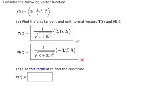 solved consider the following vector function