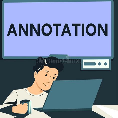Handwriting Text Annotation Business Overview Note Added By Way Of Comment Or Explanation Stock
