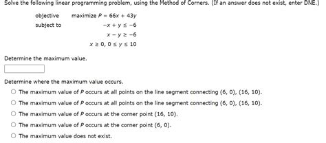 Solved Solve The Following Linear Programming Problem Using Chegg