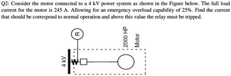 Q2 Consider The Motor Connected To A 4 Kv Power System As Shown In The Figure Below The Full