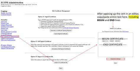 Solutions Enabler ECOM How To Add A Third Party CA Signed Certificate