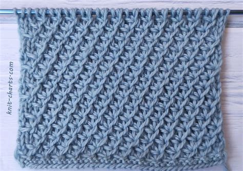 Free Knitting Patterns Diagonal Stitch Knitting Pattern