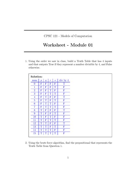worksheet 01 solutions cpsc 121 models of computation worksheet module 01 using the order