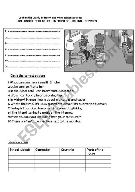 Prepositions Worksheet For Class Family And Friends Prefixword