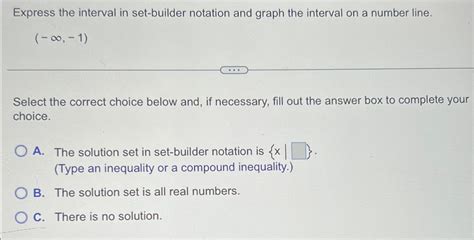 Solved Express The Interval In Set Builder Notation And Chegg Com