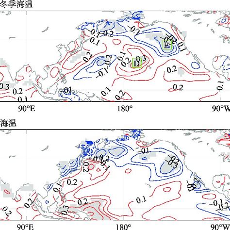 Correlation Coefficients Between Regional Mean Spring Wind In The