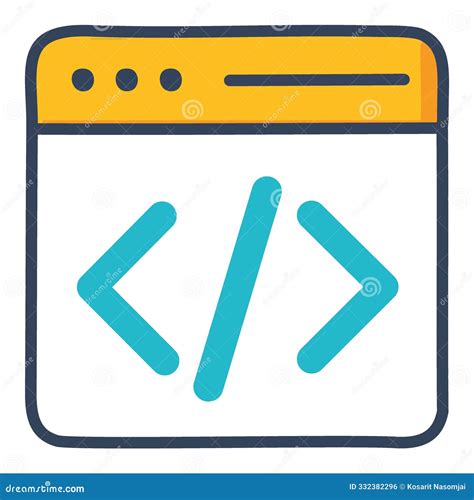 Web Development Coding Icon Colorful Vector Illustration Of A Browser