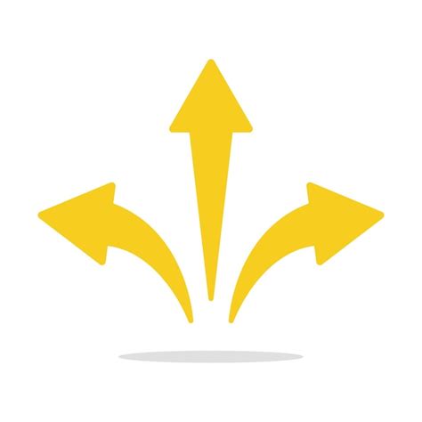 Free Vector Three Yellow Direction Arrows