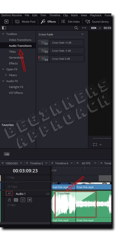 Davinci Resolve Fade Out Audio Using Mouse Hover 2025