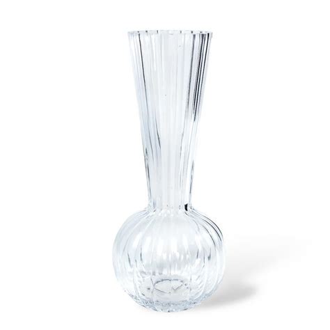 Ваза стеклянная Grace прозрачная 26 см Купить в магазине Кактус
