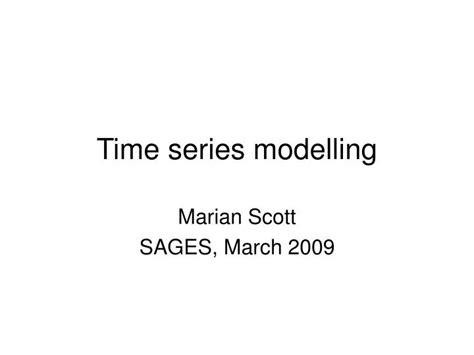 PPT Time Series Modelling PowerPoint Presentation Free Download ID