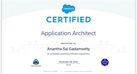Ananth Sai On Linkedin Salesforce Applicationarchitect Certification 13 Comments