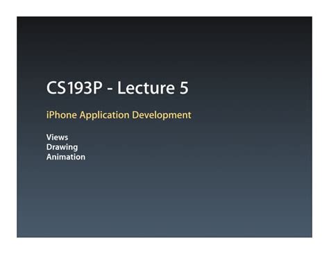 Cs193p Lecture 5 View Animation Ppt