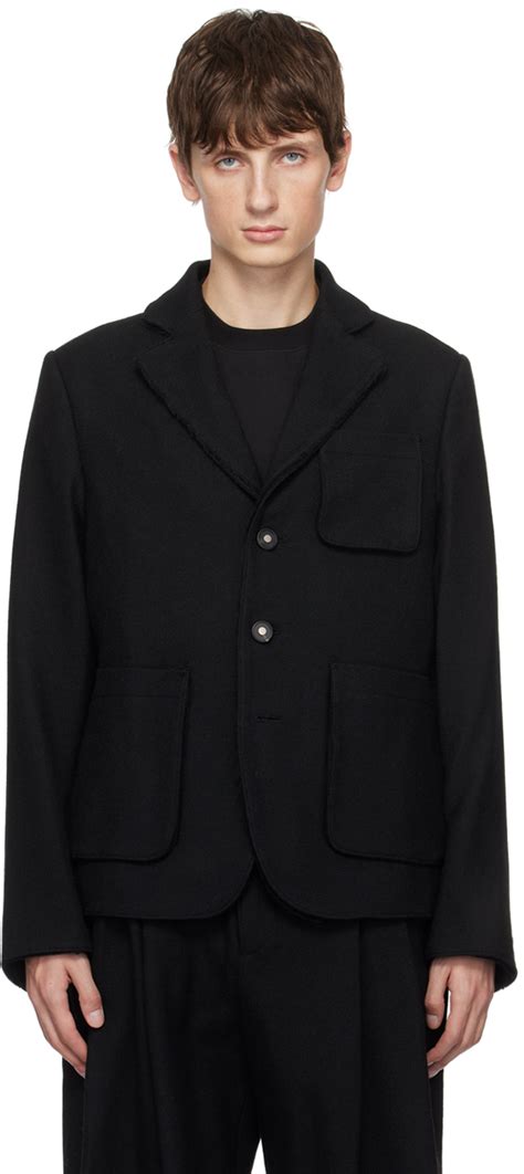Black Patch Pocket Blazer By Ader Error On Sale
