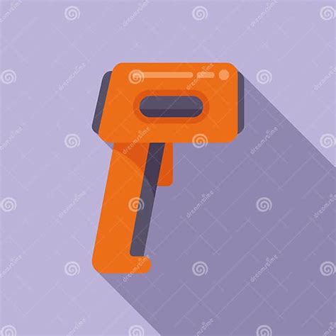Health Check Gun Icon Flat Vector Scanner Device Stock Vector Illustration Of Gauge Scan