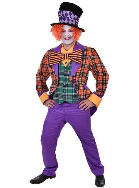Mens Plus Size Mad Hatter Wonderland Costume