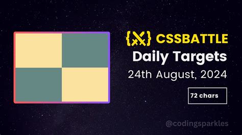 Css Battle Daily Targets Solution 24th August 2024 Html Css Cssbattle Youtube