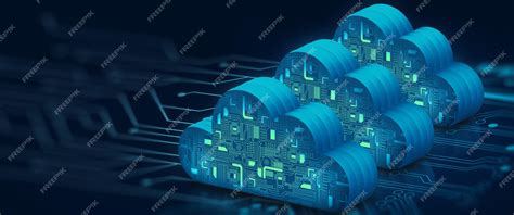 Premium Photo Cloud Computing Technology Internet On Converging Point Of Circuit With Abstract