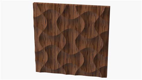 3d Wall Panel Wave Wood 3d Model 16 3ds Blend C4d Fbx Max Ma