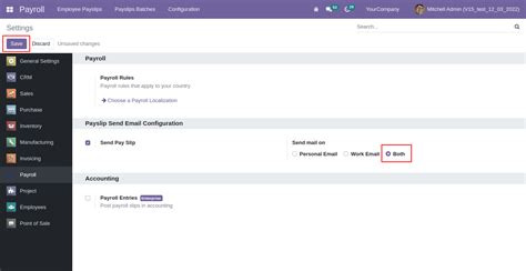 Automatic Send Payslip To Employee By Email Odoo