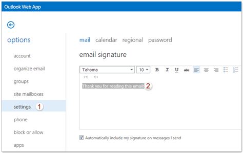 How To Add Edit Delete Signature In Outlook Web App OWA