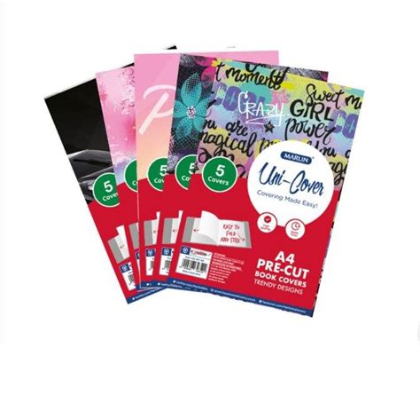 A4 Fancy Designs Precut Book Covers Assorted Pack Of 8 Shop Today